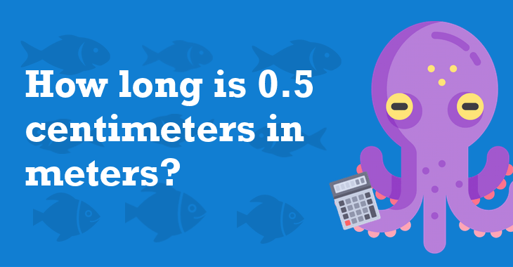 0.5 centimeters in meters (0.5 cm to m)