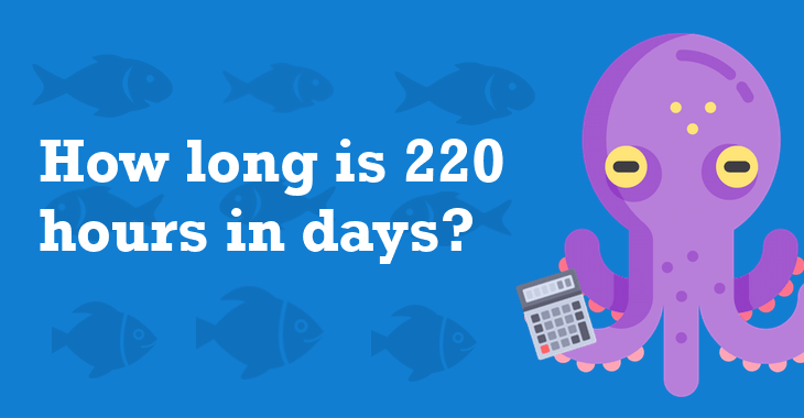 220 hours in days (220 hr to d)