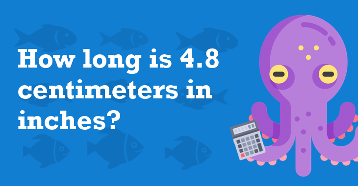 4.8 centimeters in inches (4.8 cm to in)