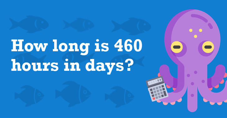 460 hours in days (460 hr to d)