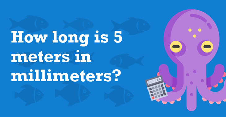 5 meters in millimeters (5 m to mm)